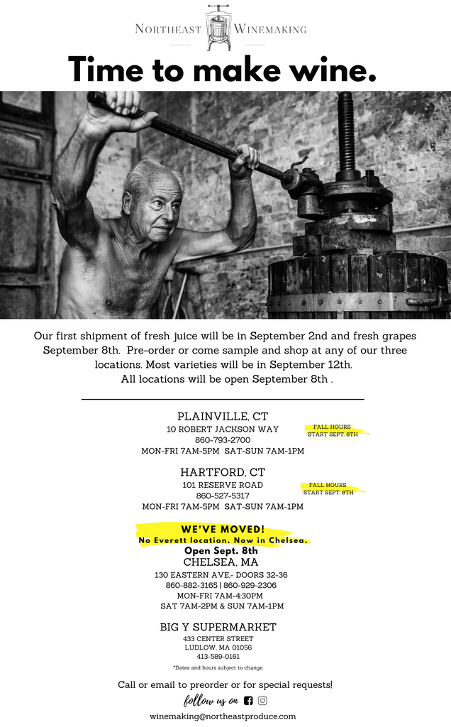 2020 Season – Northeast Winemaking