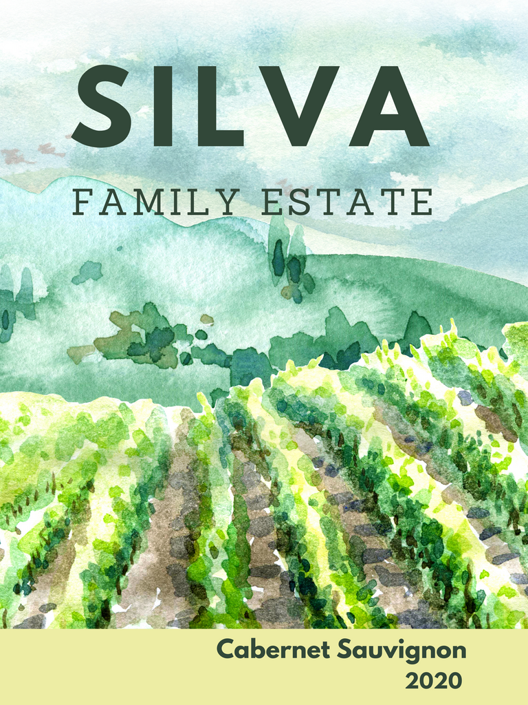 Watercolor Vineyard Custom Wine Label – Northeast Winemaking